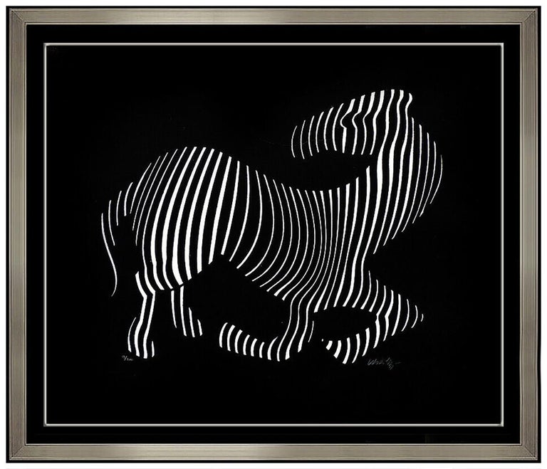 Victor Vasarely - Victor Vasarely Original Zebra Cast Relief Sculpture ...