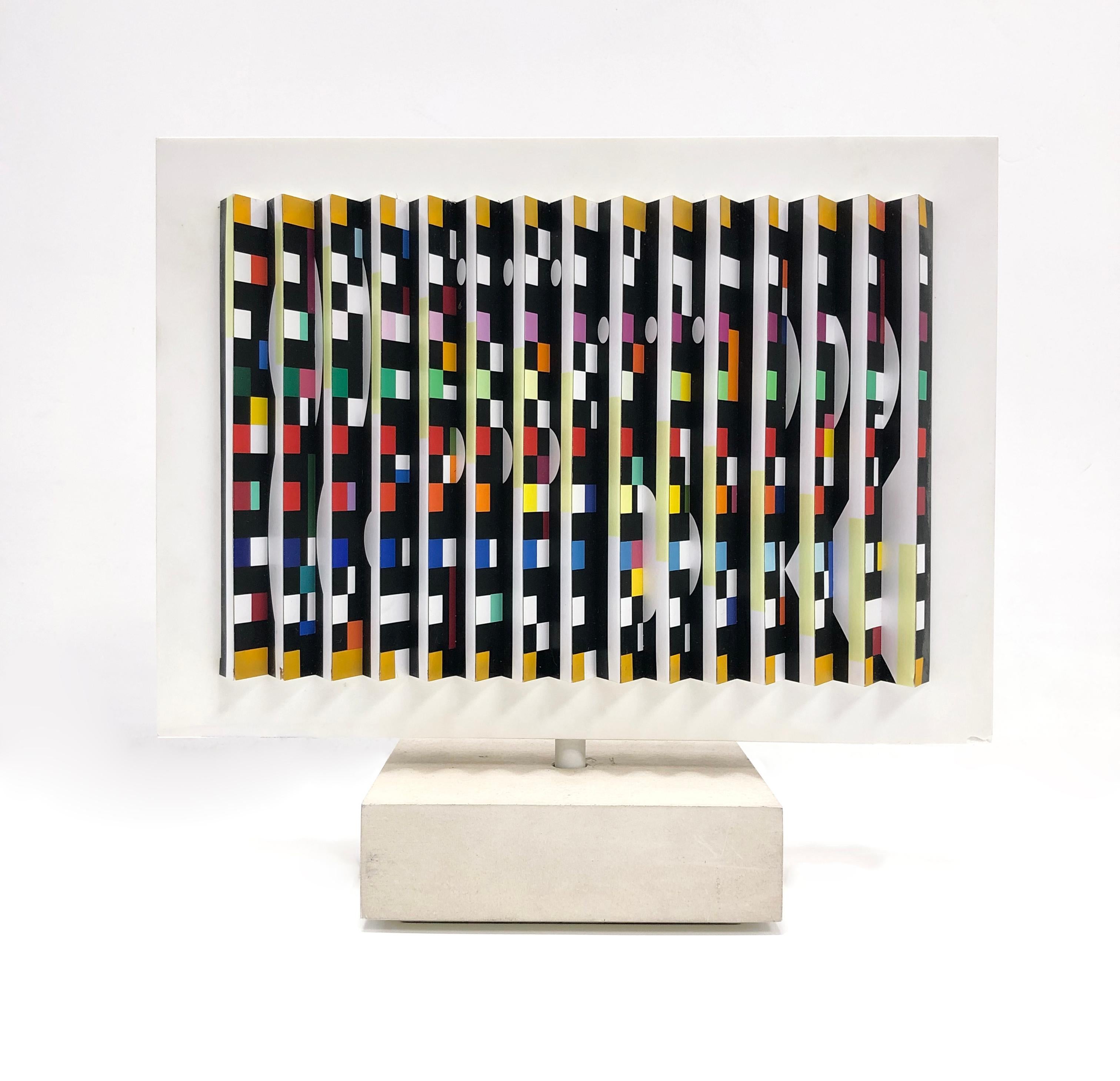 Victor Vasarely - DOUBLE SIDED POLYMORPH KENETIC SCULPTURE For Sale at ...