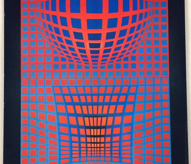 Victor Vasarely Signed Op Art Silk Screen Print at 1stDibs | victor ...