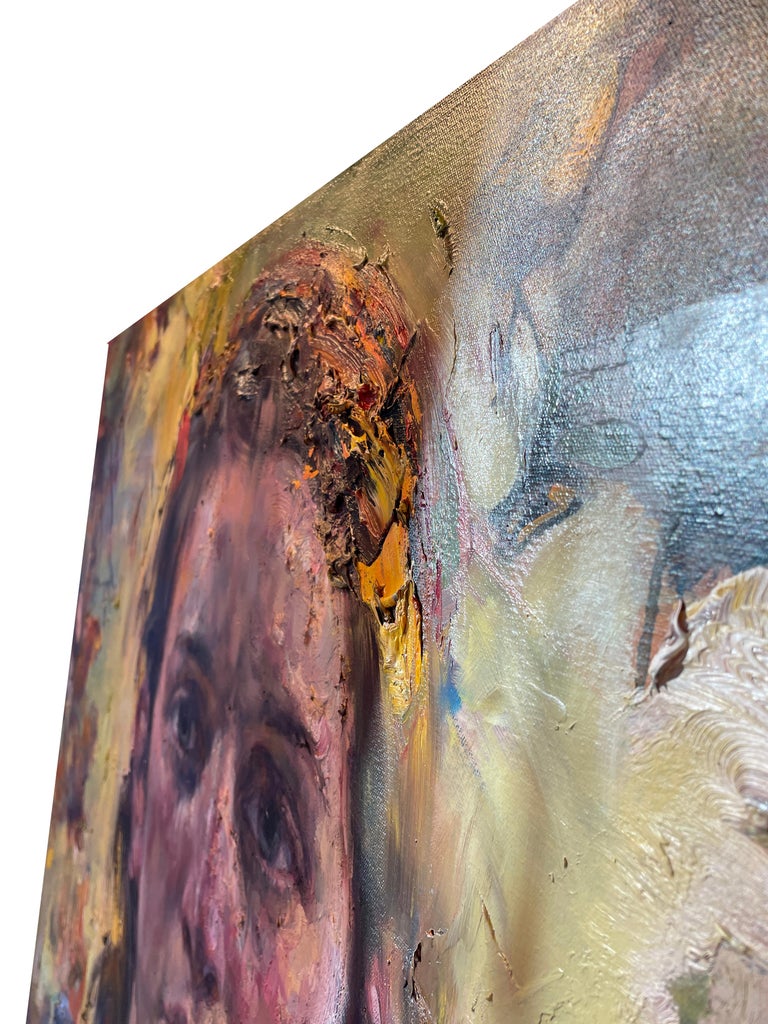 Victor Wang - Falling Leaves - Female Figure with Auburn Hair, Highly ...