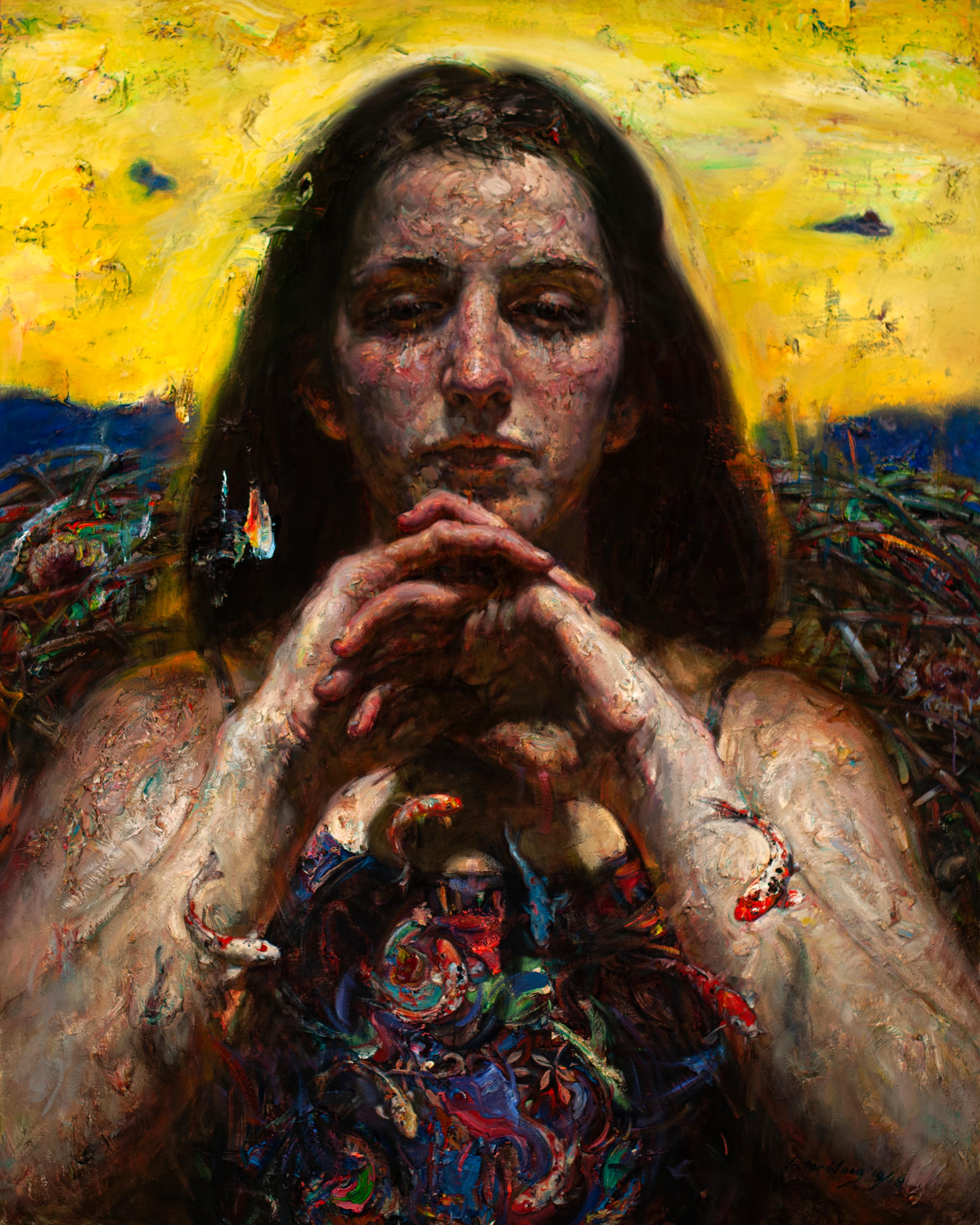 Jed Jackson - "The Most Beautiful Man", Contemporary Oil Painting on ...