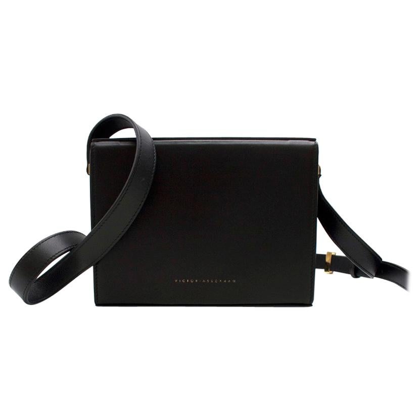 Victoria Beckham Black Leather Vanity Crossbody Bag at 1stDibs