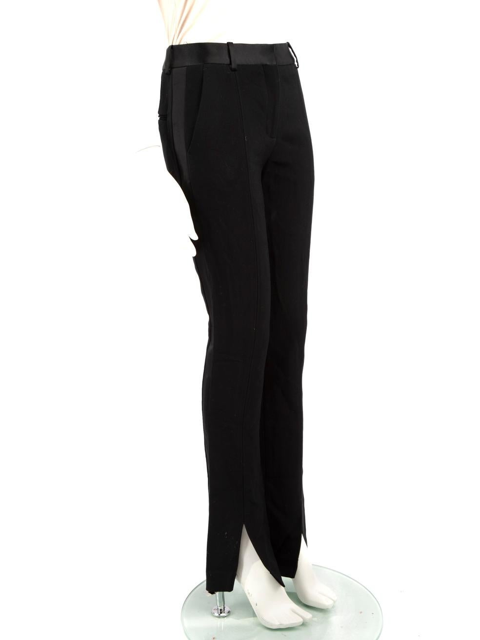 Victoria Beckham Black Tape Straight Leg Trousers Size XS For Sale at ...