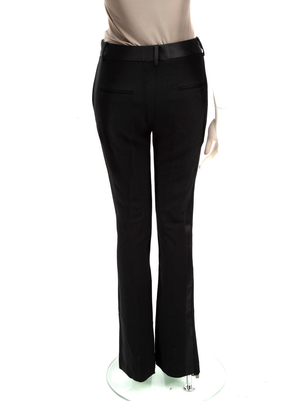 Victoria Beckham Black Tape Straight Leg Trousers Size XS For Sale at ...