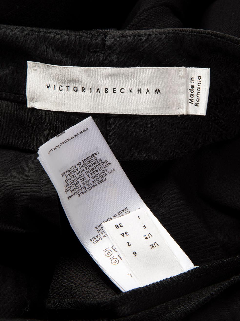 Victoria Beckham Black Tape Straight Leg Trousers Size XS For Sale at ...