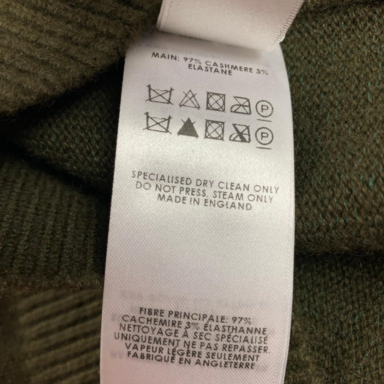 VICTORIA BECKHAM Size S Olive Cashmere Turtleneck Sweater For Sale at ...