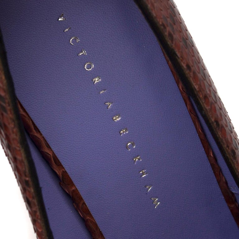 Victoria Beckham The Victoria Burgundy Python Pumps Size 37 at 1stDibs