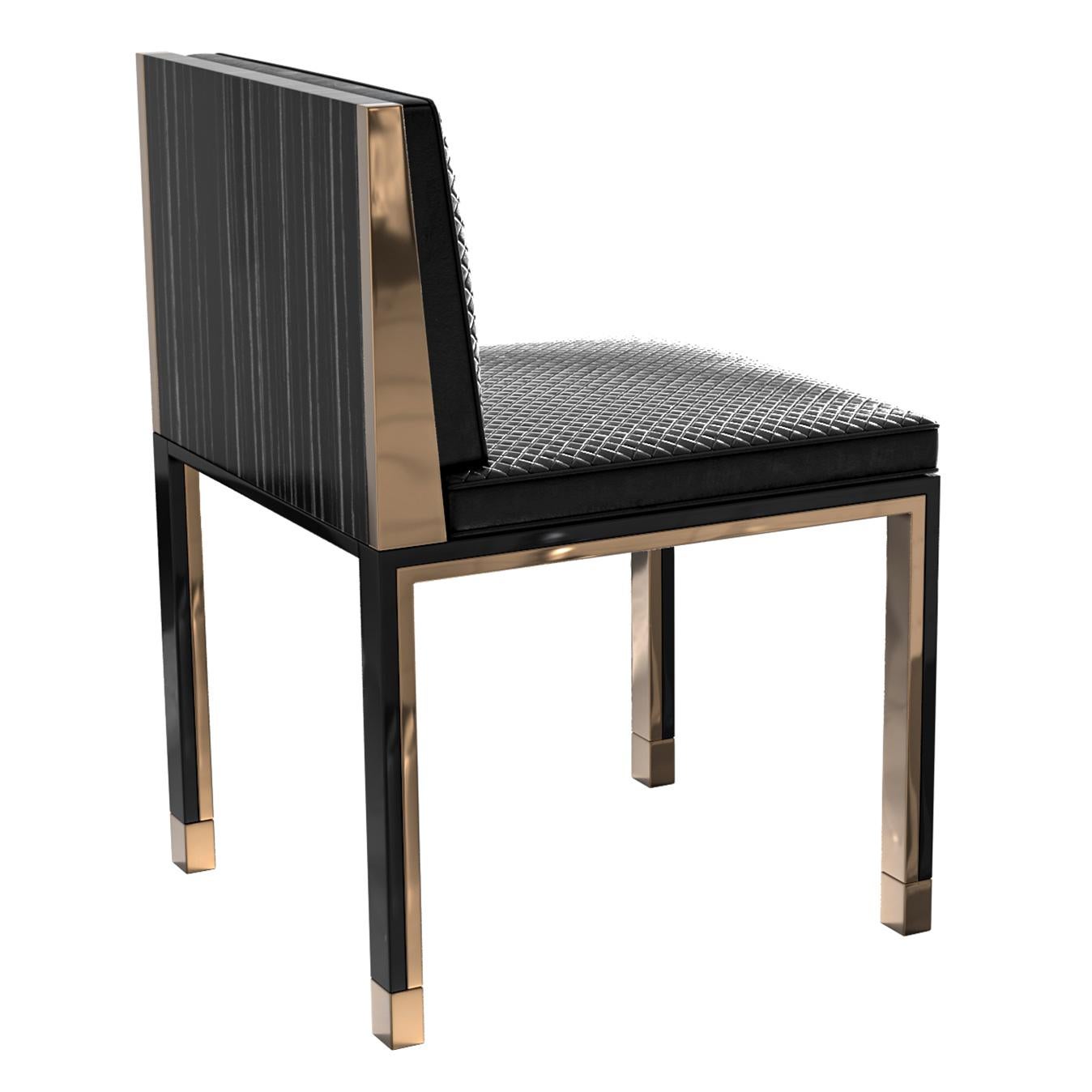 "Victoria" Chair, Set of Eight, Stainless Steel, Bronze, Handcrafted ...