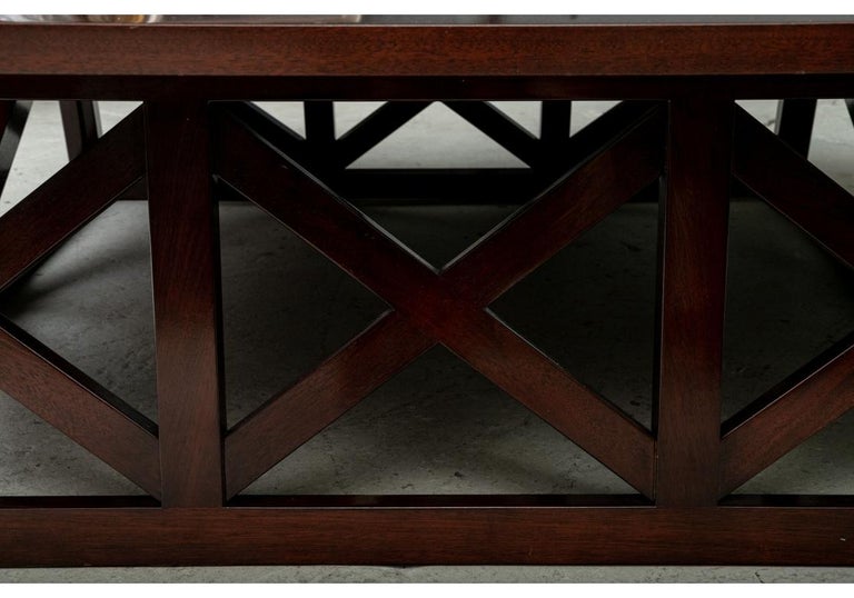 Victoria Hagen Large Mahogany Stuart Cocktail Table For Sale at 1stDibs