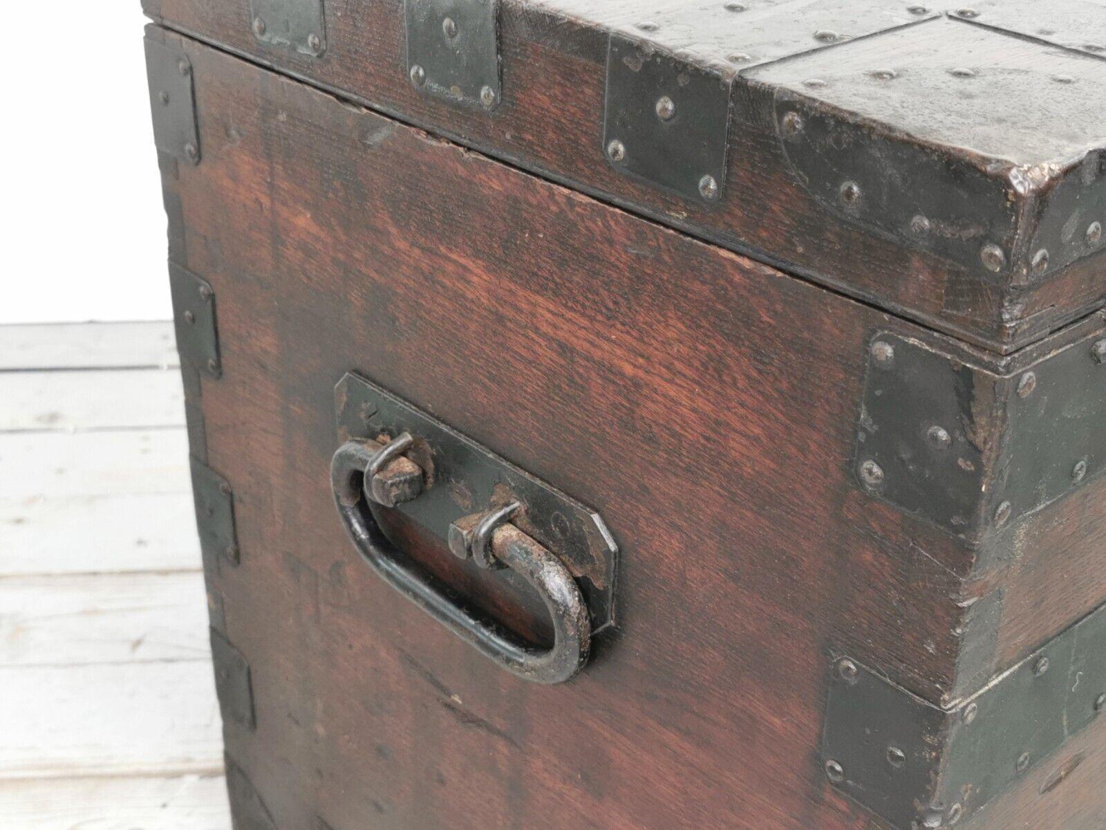 Victoria Hunt and Roskell Antique Solid Hard Wood Trunk Chest For Sale ...
