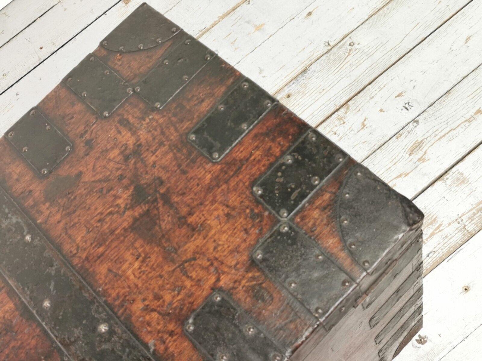 Victoria Hunt and Roskell Antique Solid Hard Wood Trunk Chest For Sale ...