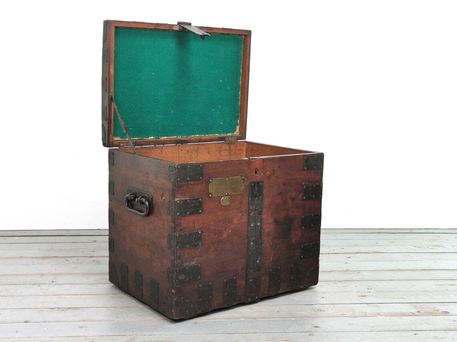 Victoria Hunt and Roskell Antique Solid Hard Wood Trunk Chest For Sale ...