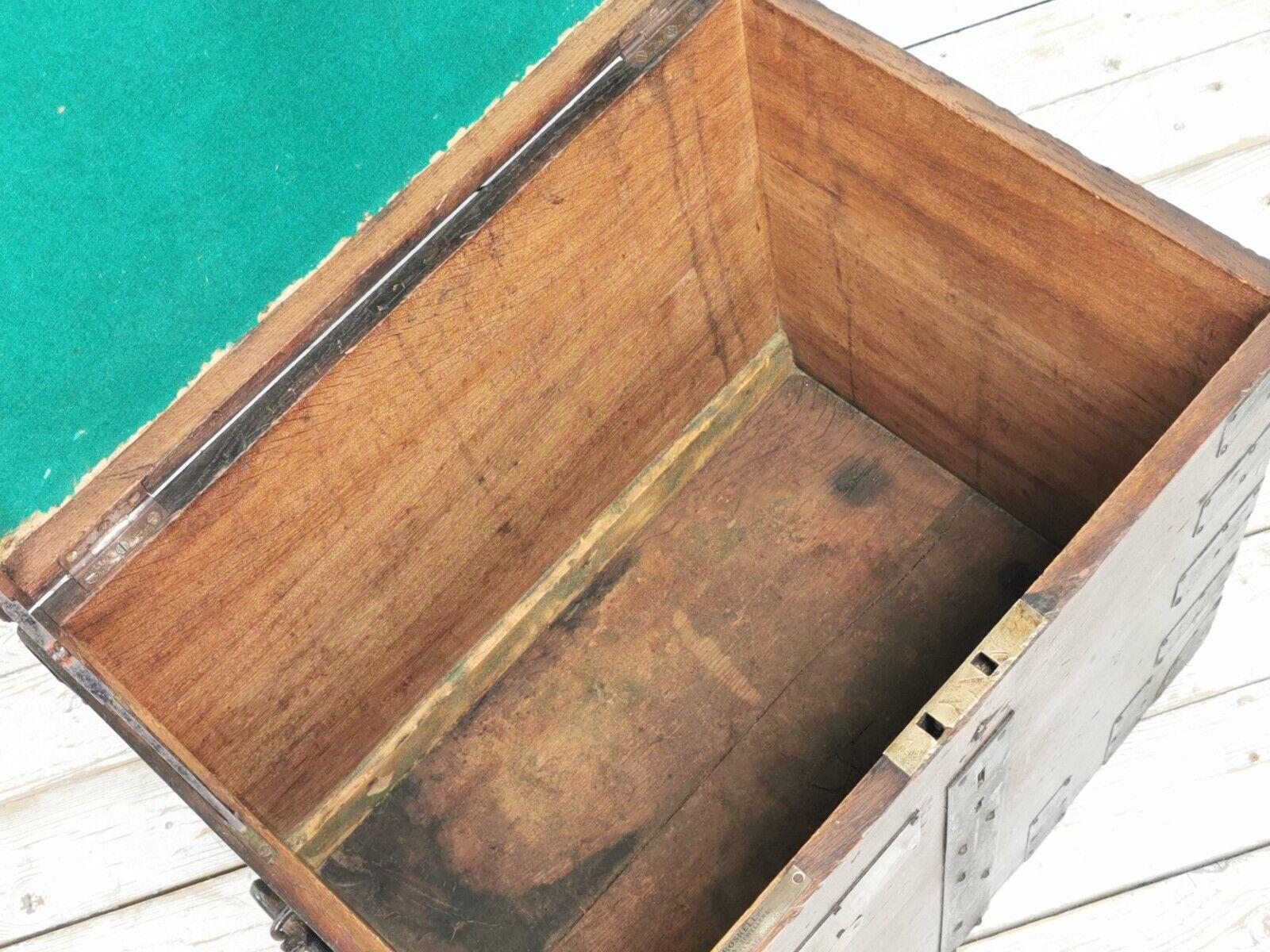Victoria Hunt and Roskell Antique Solid Hard Wood Trunk Chest For Sale ...
