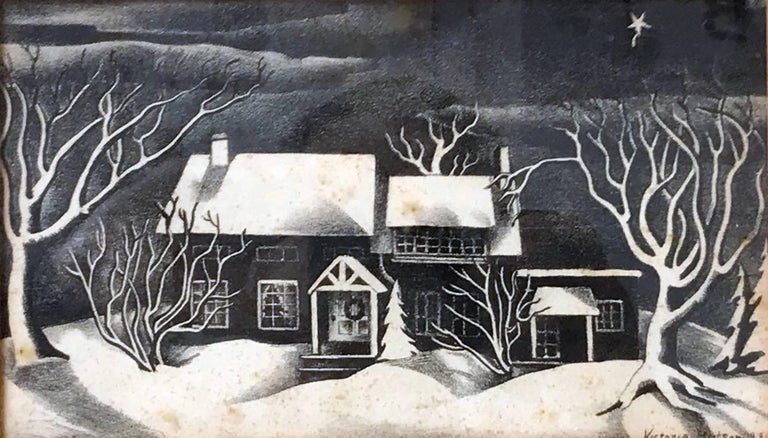 Victoria Hutson Huntley - Untitled: Black and White Winter Scene ...