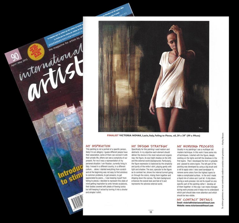 Victoria Novak - "Falling to Pieces," Oil Painting For Sale at 1stDibs