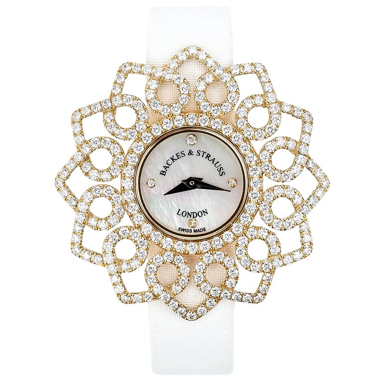 Victoria Snowdrop Luxury Diamond Watch for Women Rose Gold For Sale at ...