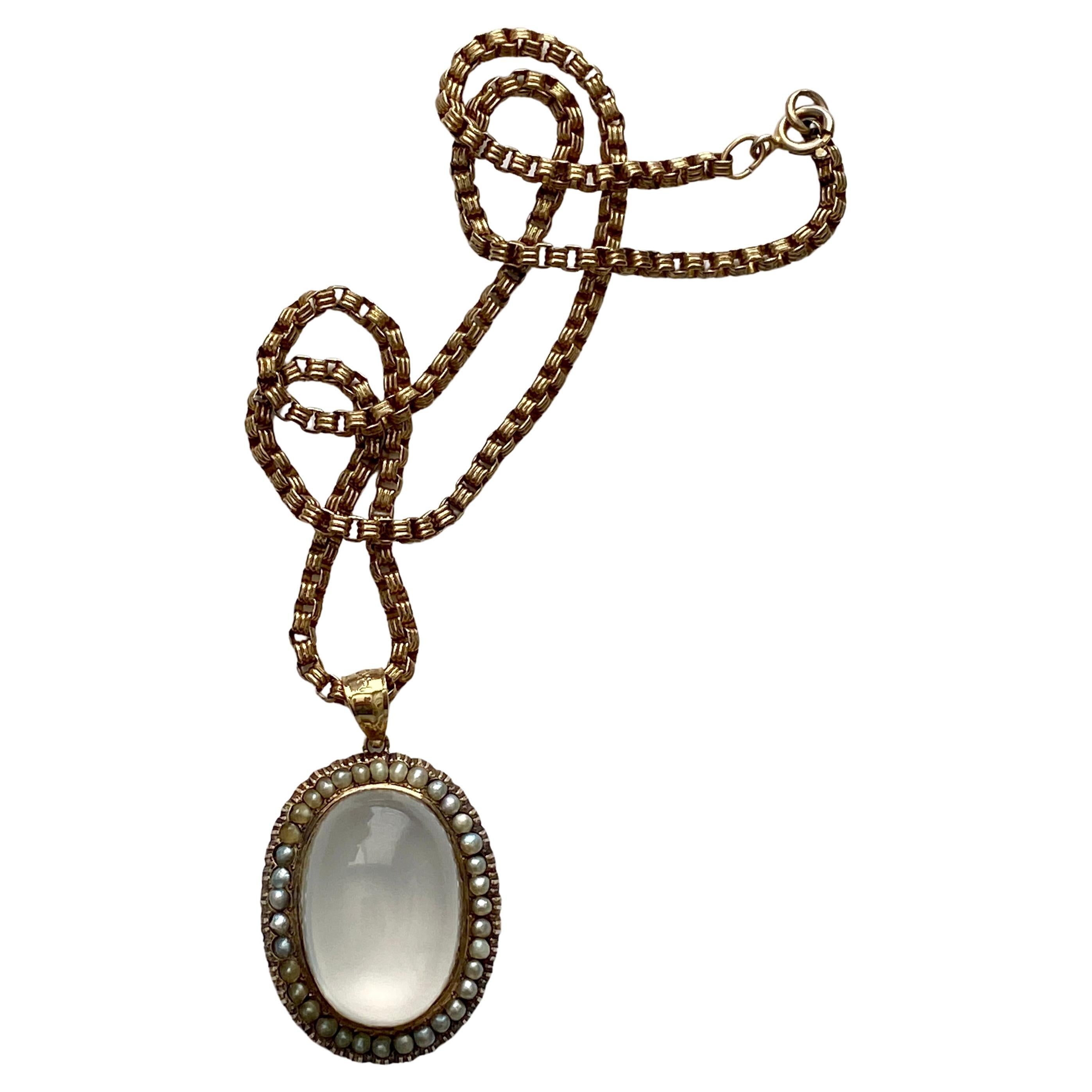 Victorian Black Onyx Pearl Locket Necklace Flower Motif 14K Braided ...