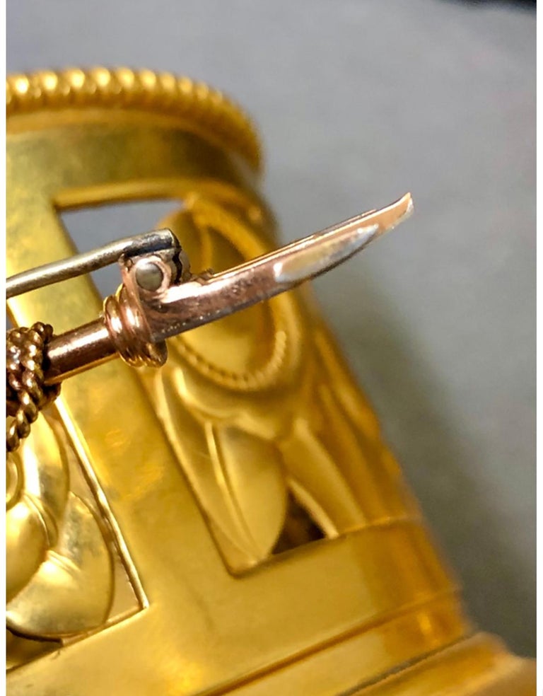 Victorian 14K Platinum Diamond Labradorite Nautical Trident Seashell ...