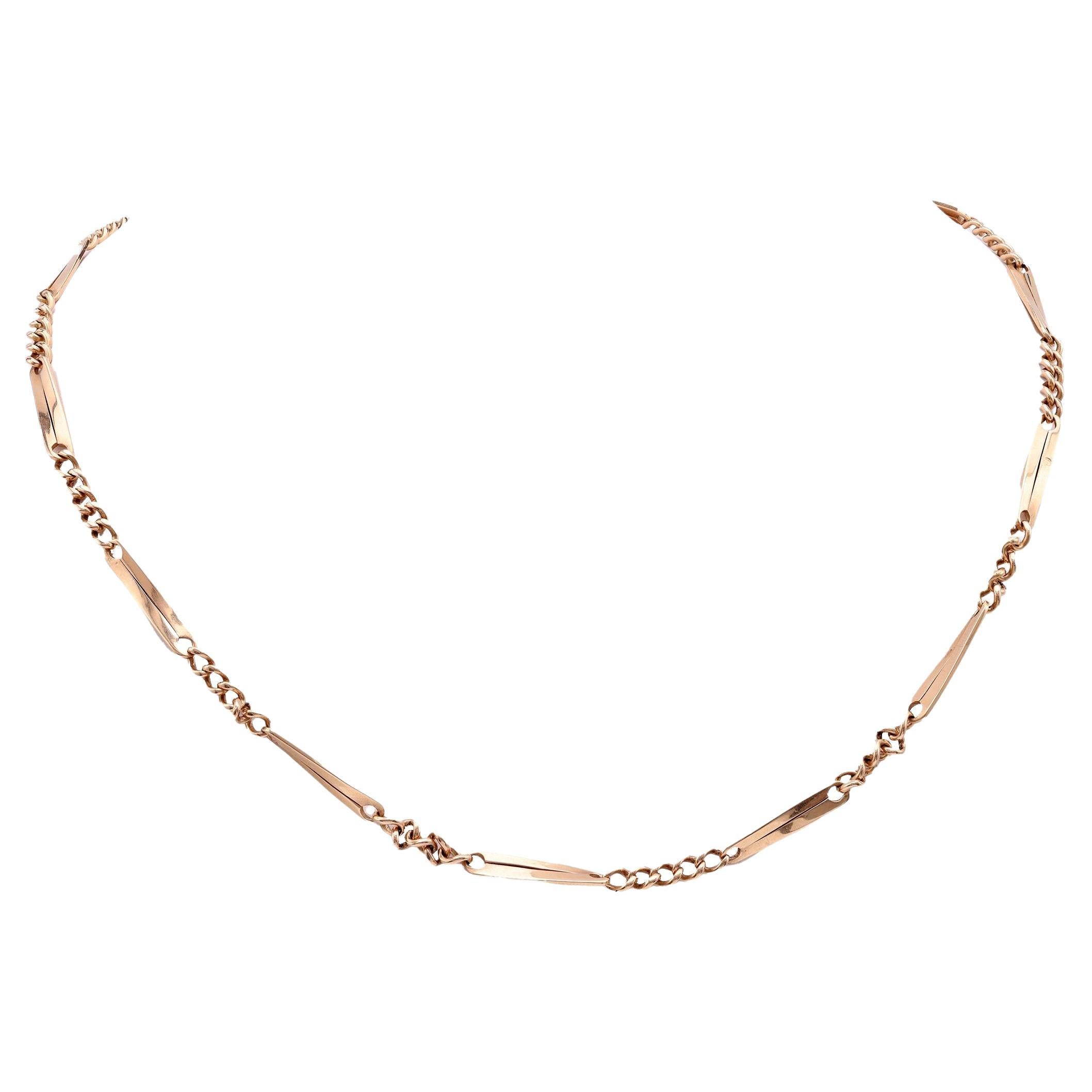 Chain Necklace Rose Gold For Sale at 1stDibs