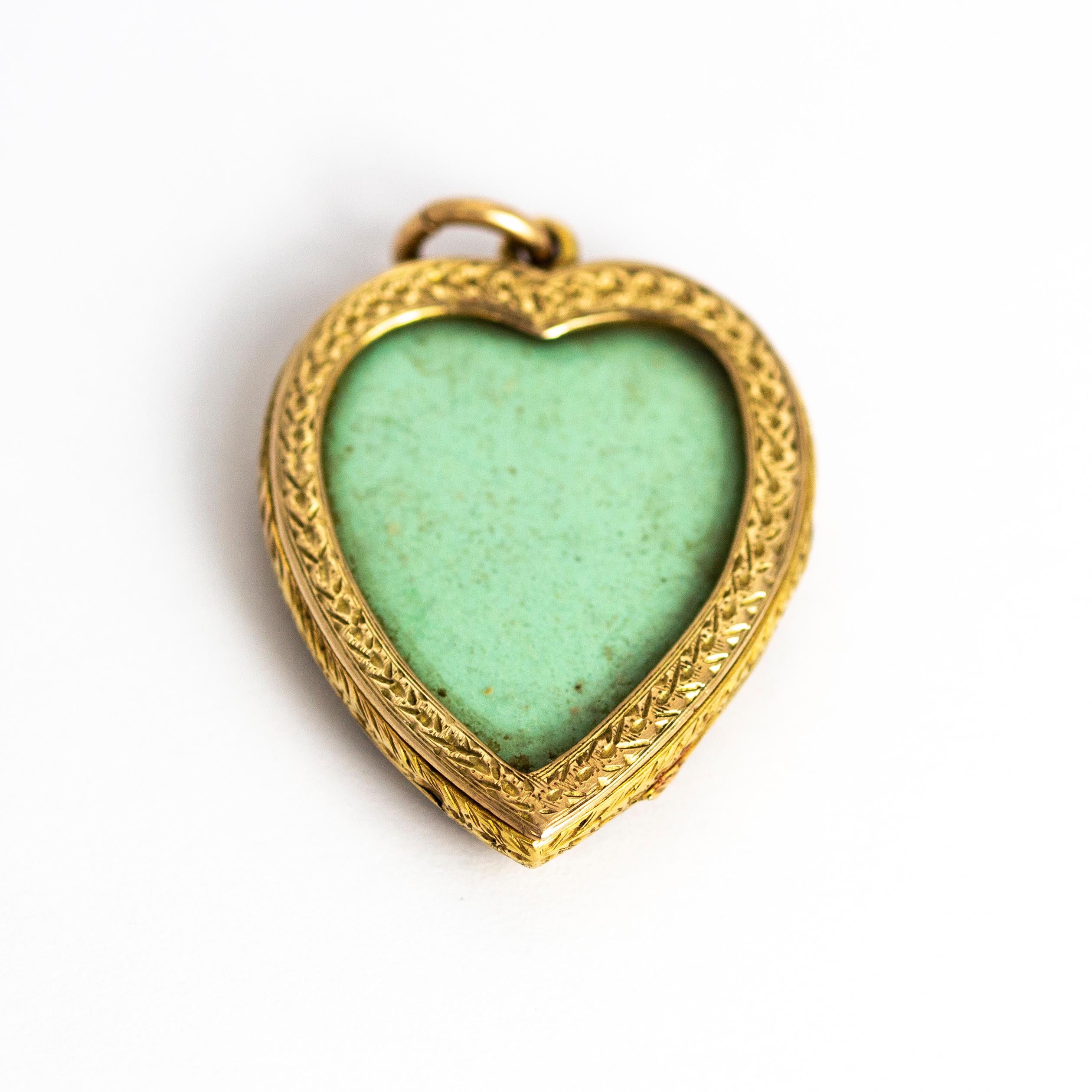 Victorian 18 Carat Gold Large Locket with Rose Cut Diamonds and Enamel ...