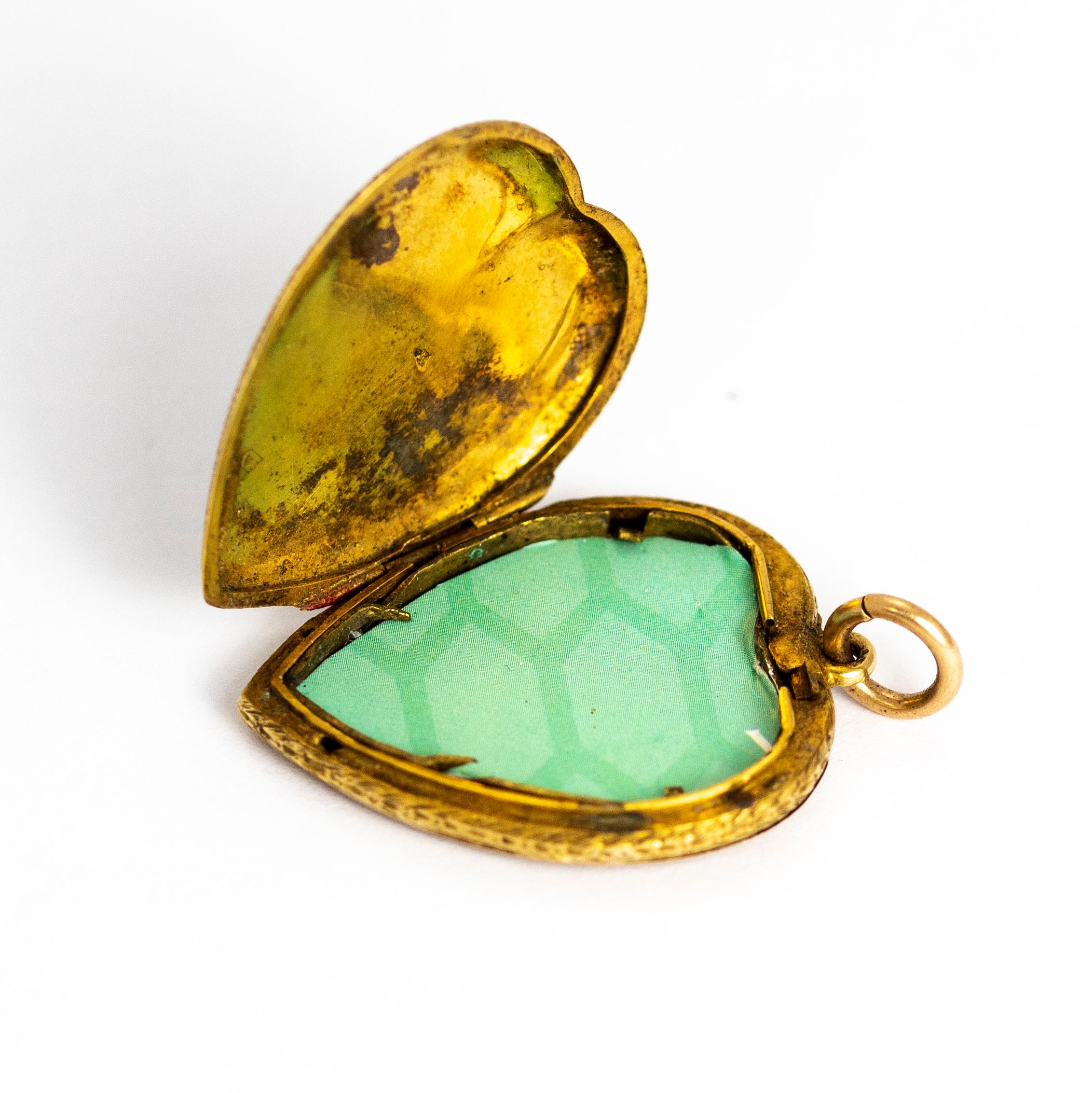 Victorian 18 Carat Gold Large Locket with Rose Cut Diamonds and Enamel ...