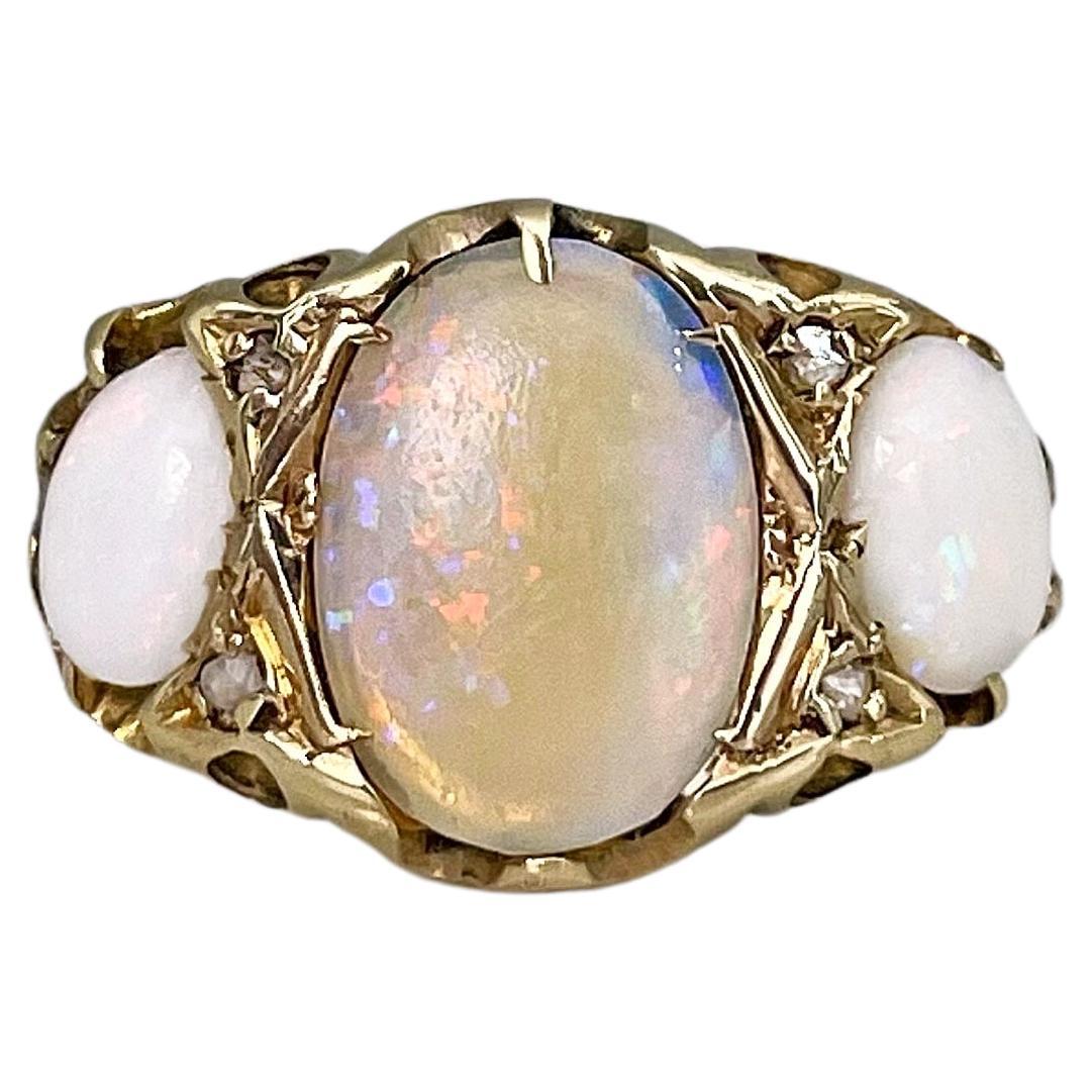 Portrait Cut Diamond Three-Stone Mourning Ring at 1stDibs | portrait ...