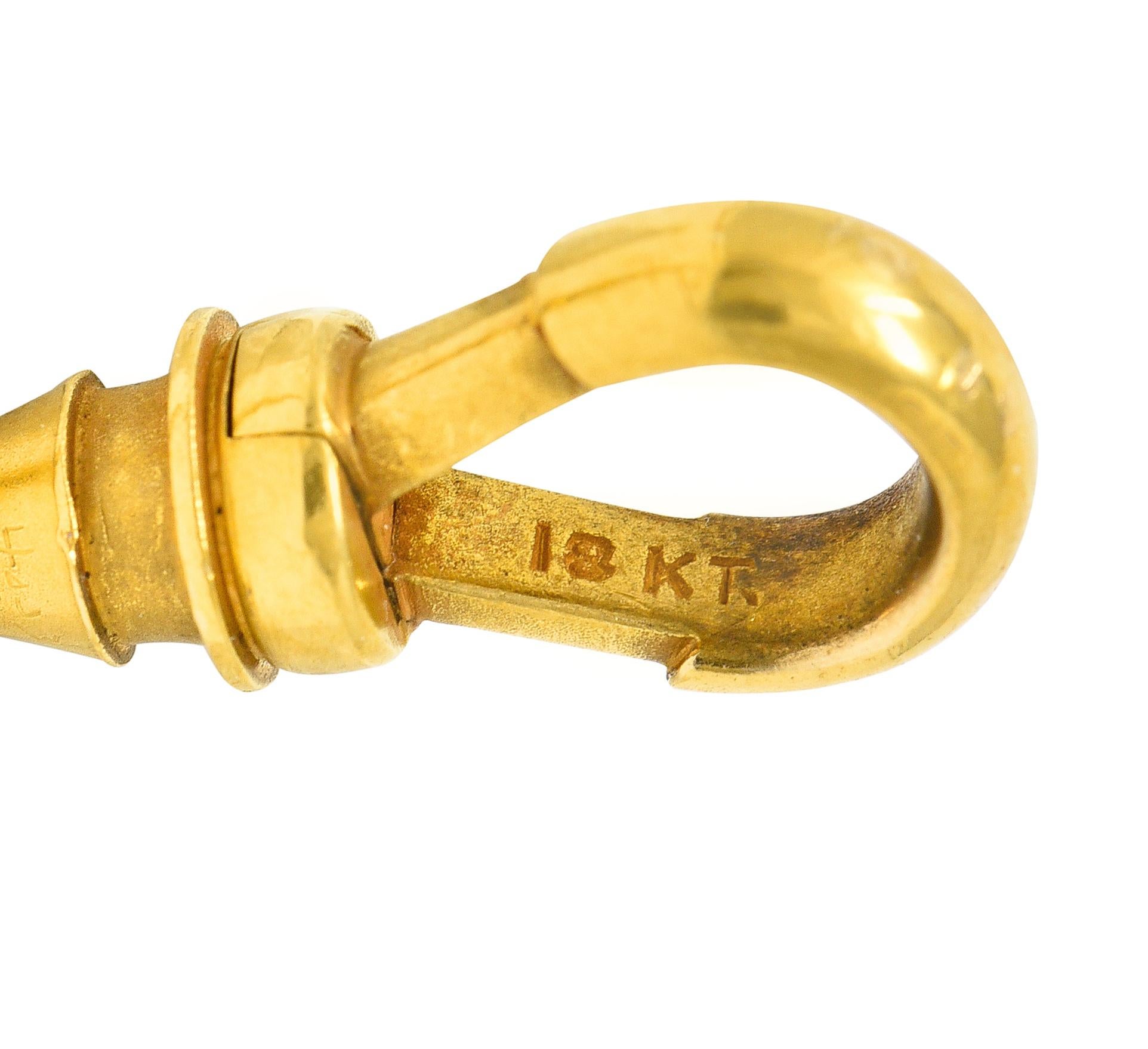 Victorian 18 Karat Yellow Gold Scrolling S Link Antique Chain Necklace ...