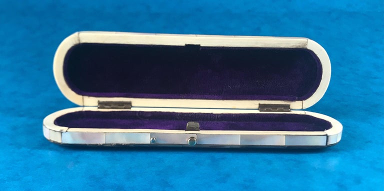 Victorian 1860 Mother of Pearl and Abalone Spectacle Case at 1stDibs