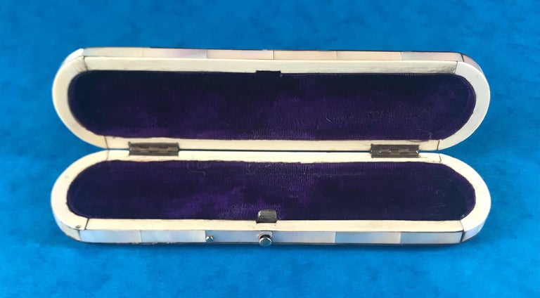 Victorian 1860 Mother of Pearl and Abalone Spectacle Case at 1stDibs