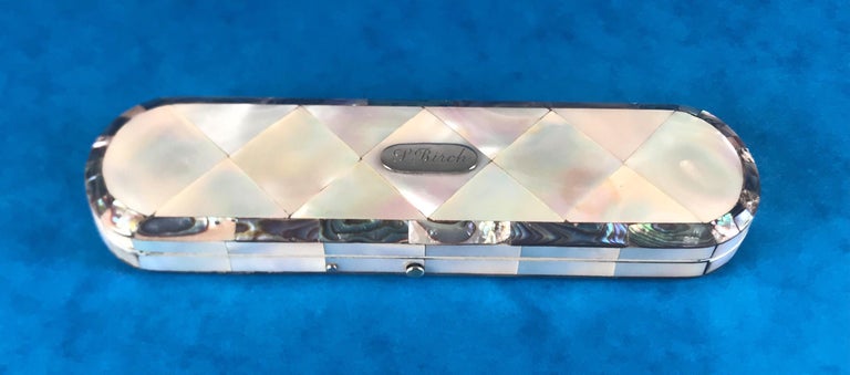 Victorian 1860 Mother of Pearl and Abalone Spectacle Case at 1stDibs