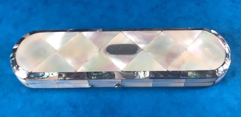 Victorian 1860 Mother of Pearl and Abalone Spectacle Case at 1stDibs