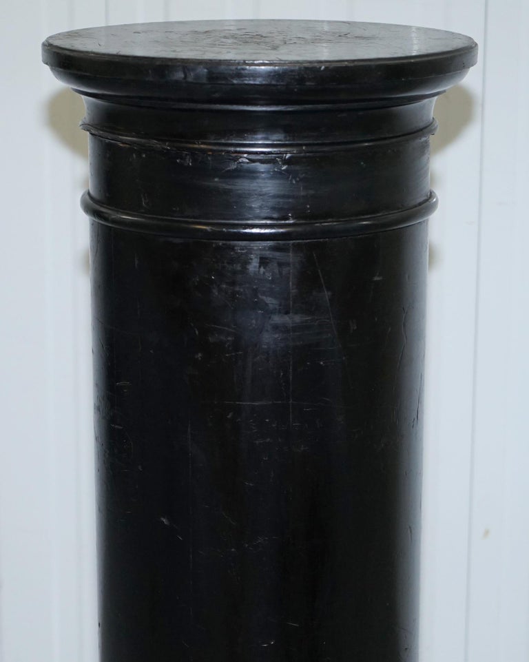 Victorian 1860 Oak Ebonized Black Pedestal Stand for Busts Taxidermy ...