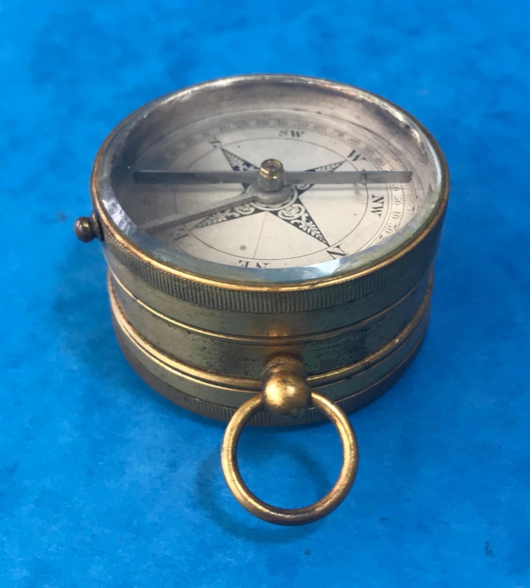 Victorian 1870 Pocket Compass and Barometer For Sale at 1stDibs