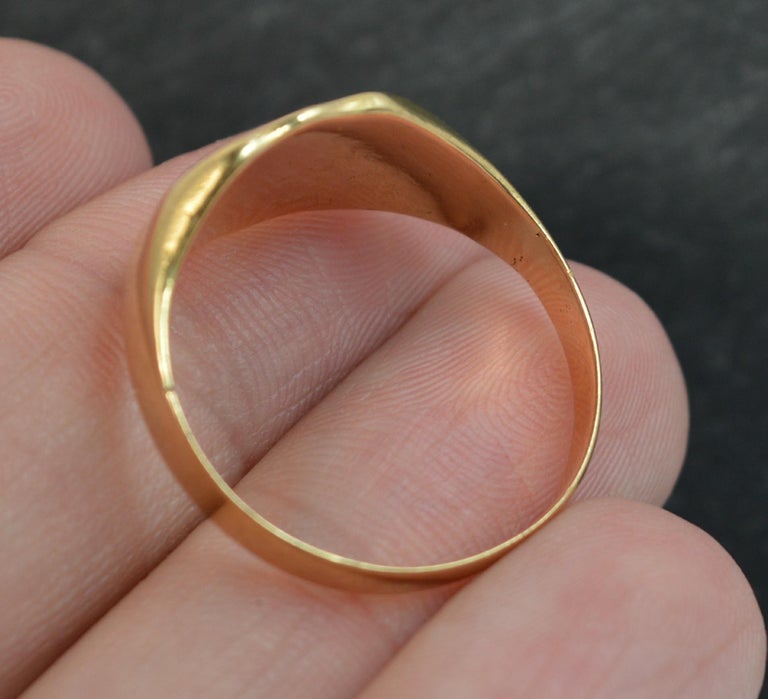 Victorian 18 Carat Gold Forward Stag Deer Signet Seal Intaglio Ring at ...