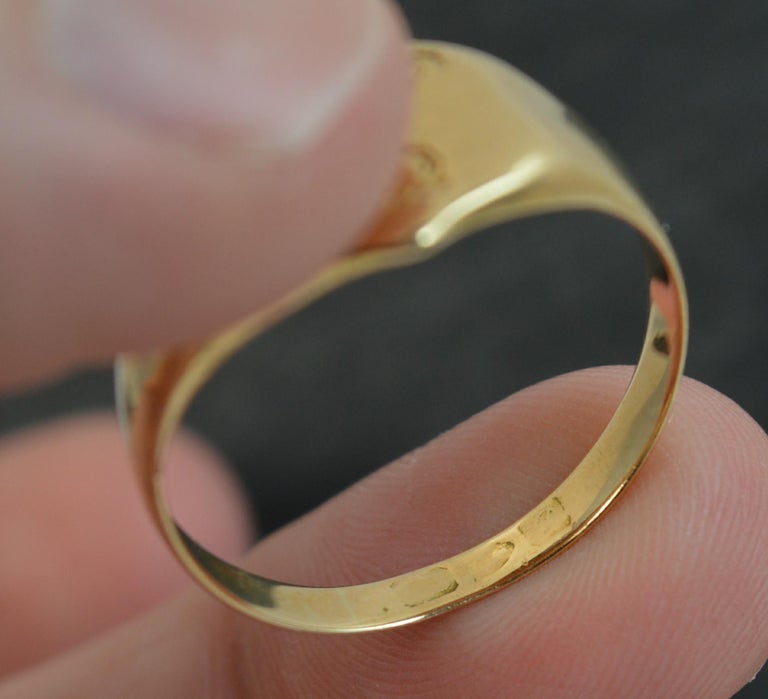 Victorian 18 Carat Gold Forward Stag Deer Signet Seal Intaglio Ring at ...