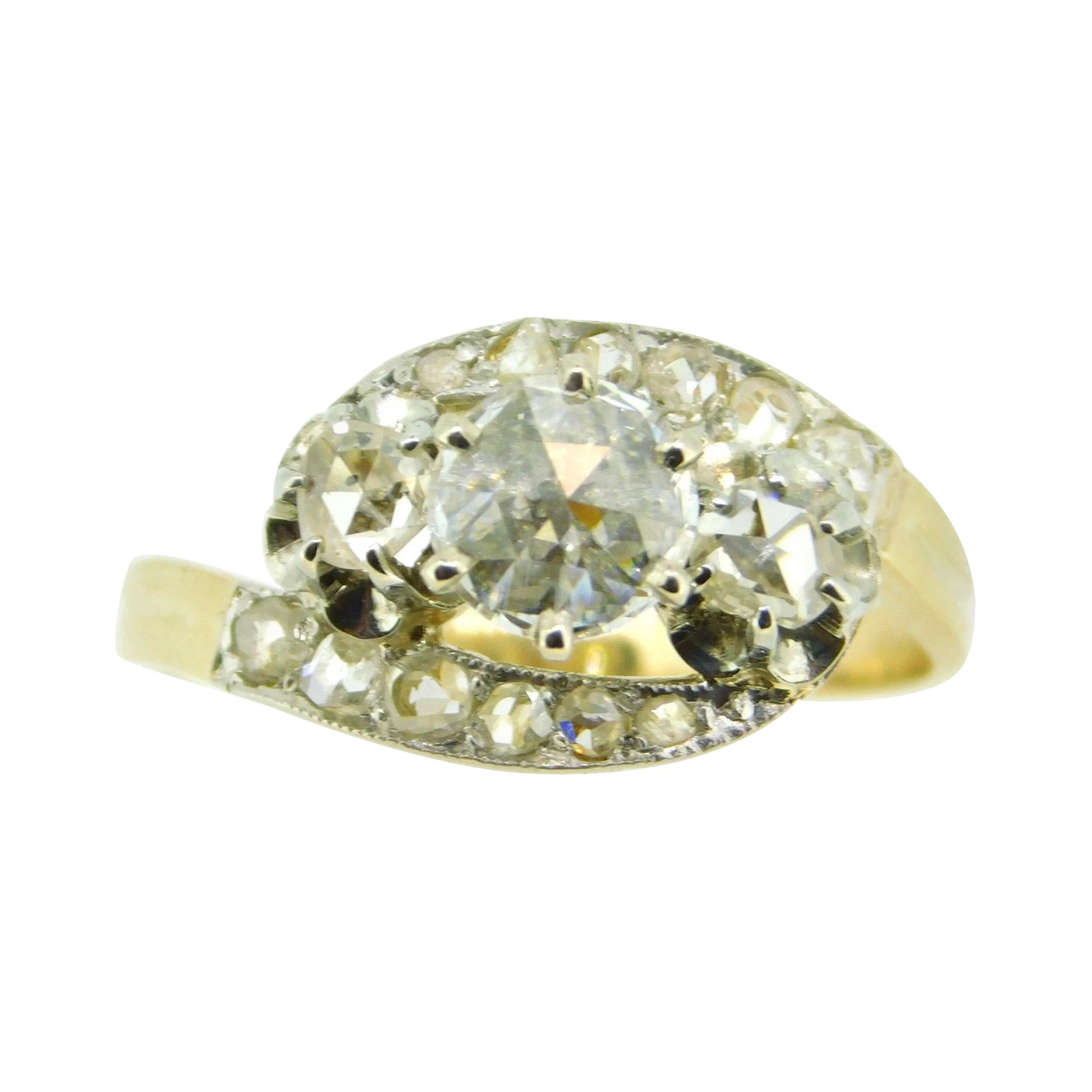 Early Dutch Rose Cut Diamond Ring at 1stDibs