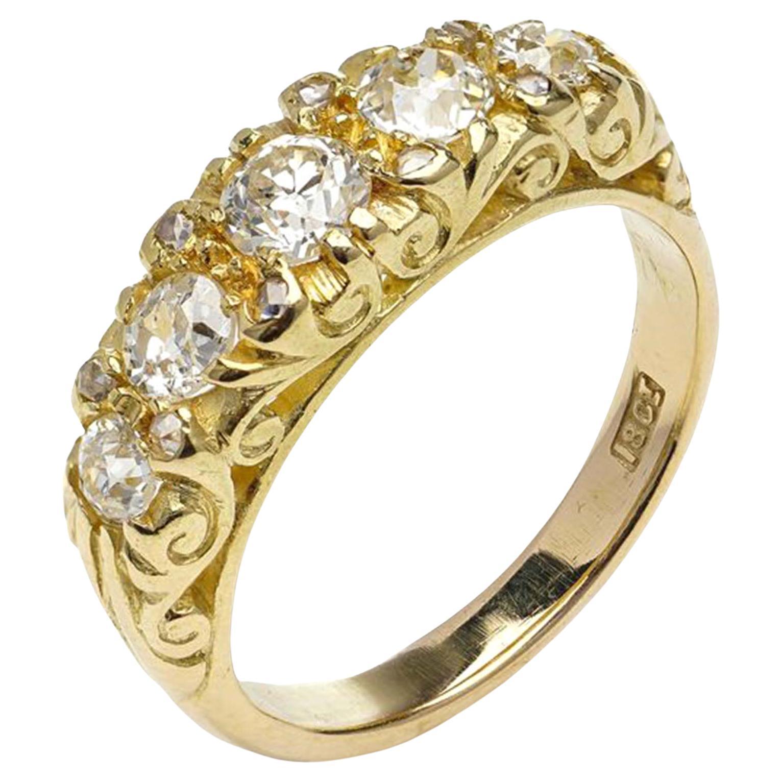 Rare Victorian Pearl Diamond Souvenir Ambigram Ring at 1stDibs ...