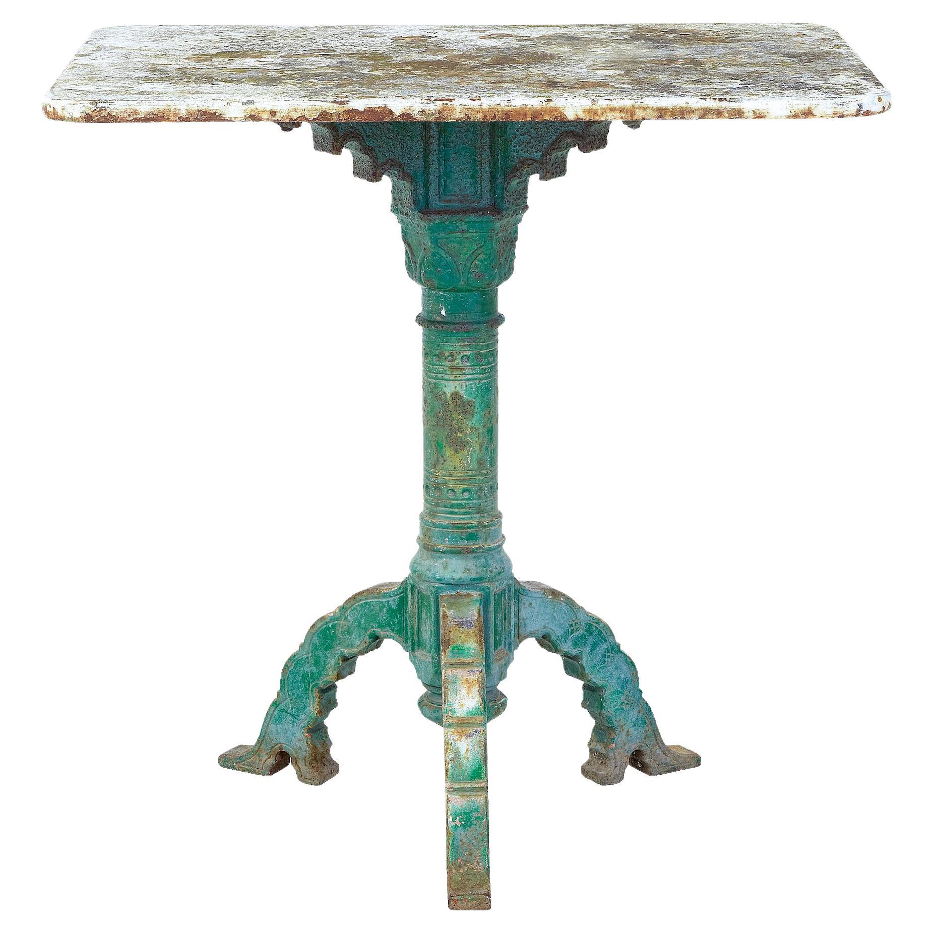 Victorian 19th century cast iron garden table For Sale at 1stDibs