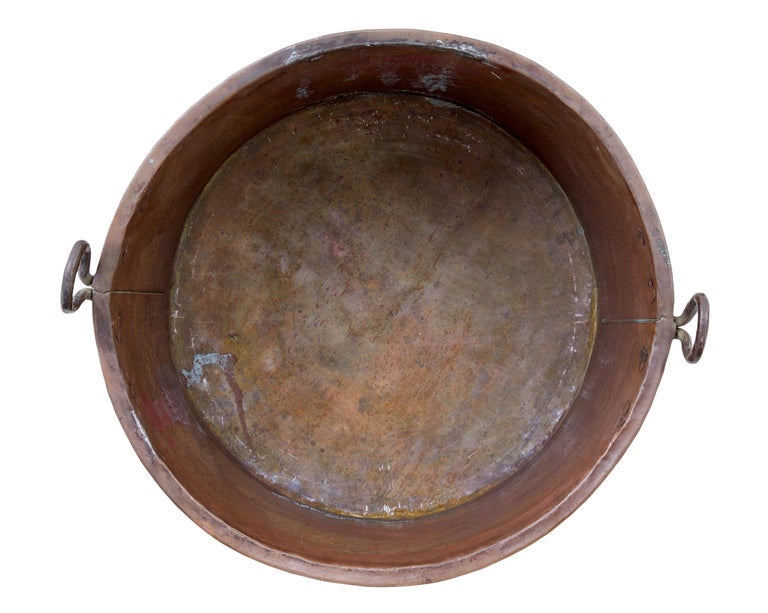 Victorian 19th Century Large Copper Cooking Pot For Sale at 1stDibs