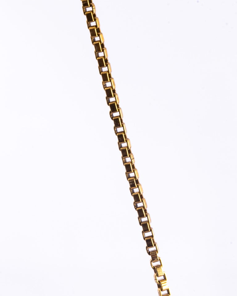 Victorian 22 Carat Gold Sovereign and Box Link Chain Necklace at 1stDibs