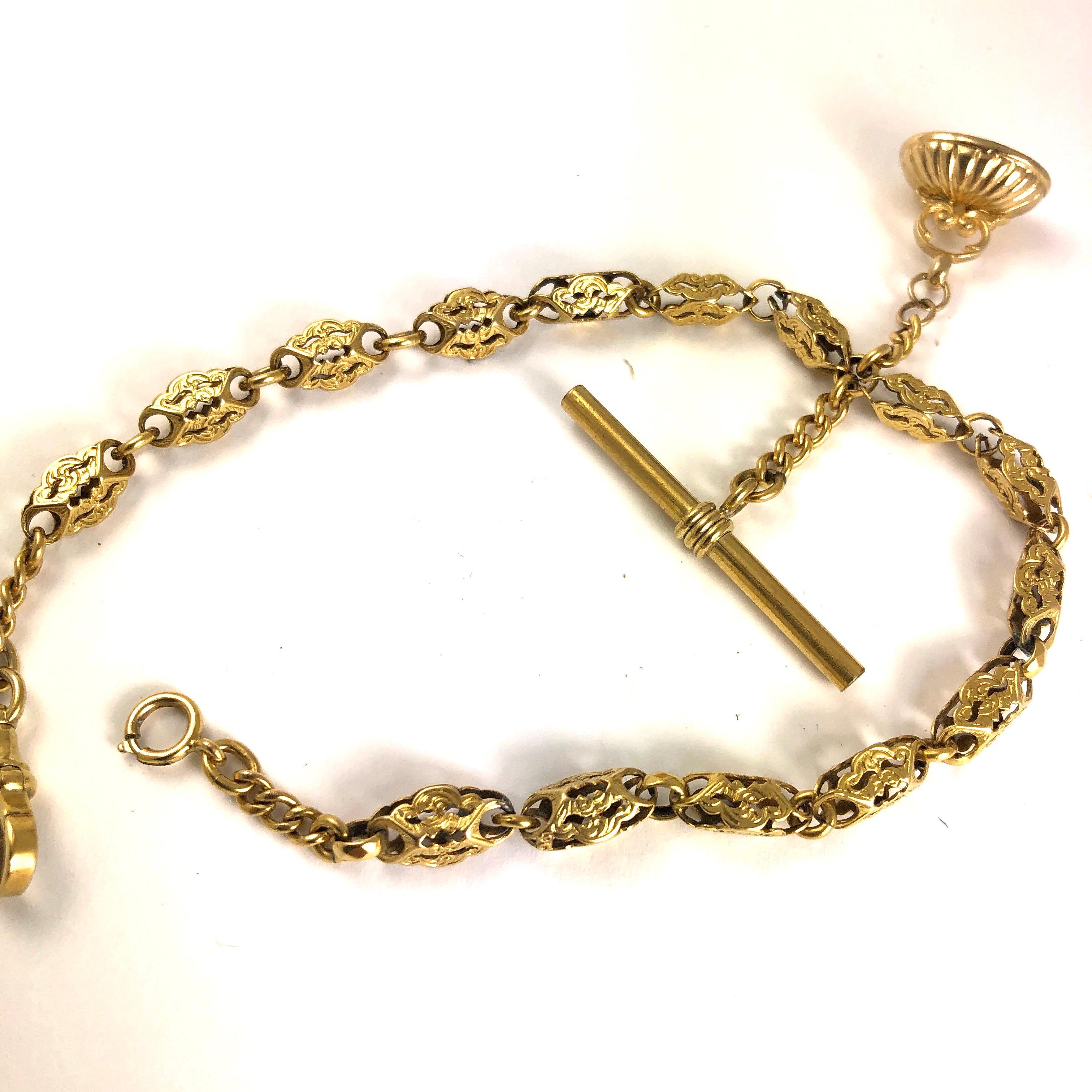 Victorian 9 Carat Gold Albert Chain at 1stDibs | albert chain bracelet