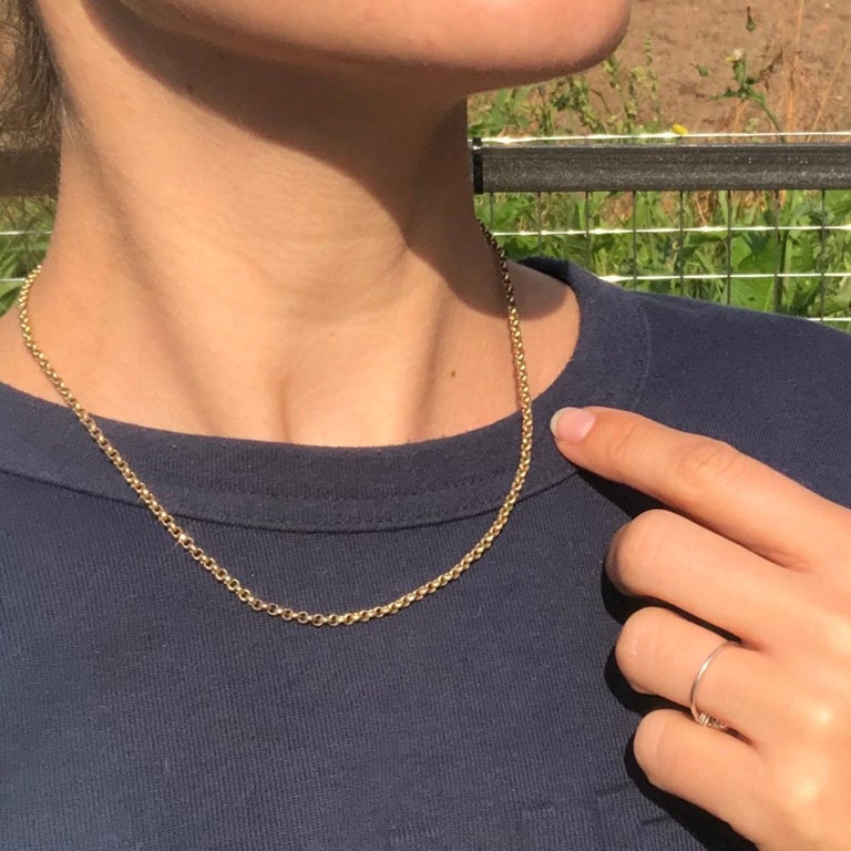 Victorian 9 Carat Gold Belcher Chain Necklace at 1stDibs