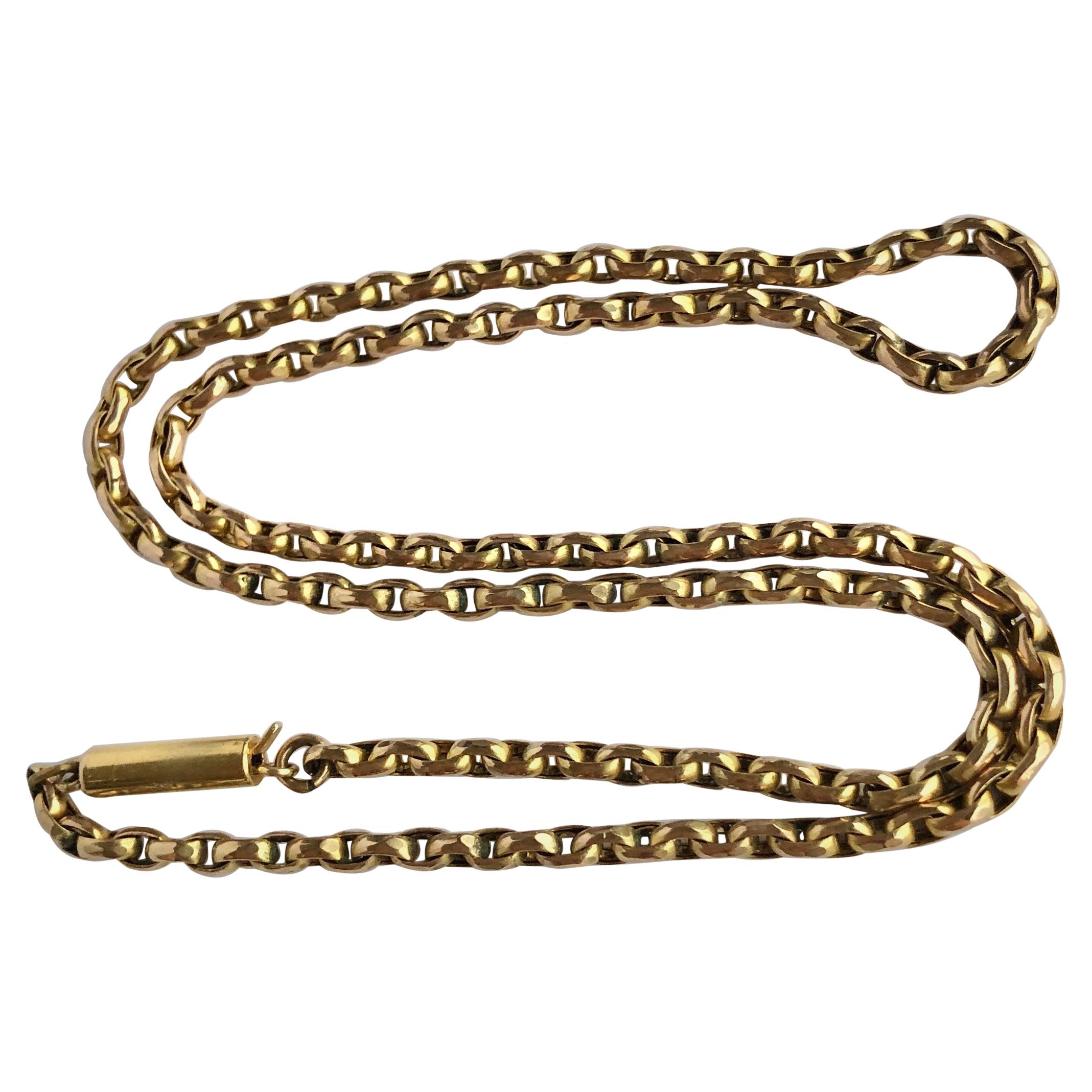 Victorian 9 Carat Gold Chain Necklace at 1stDibs | nine carat gold chain