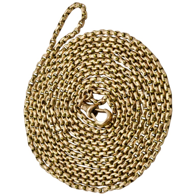 Victorian 9 Carat Gold Long Guard Chain at 1stDibs