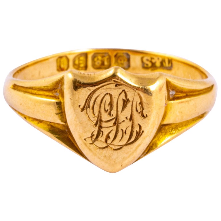Victorian 9 Carat Gold Signet Ring at 1stDibs
