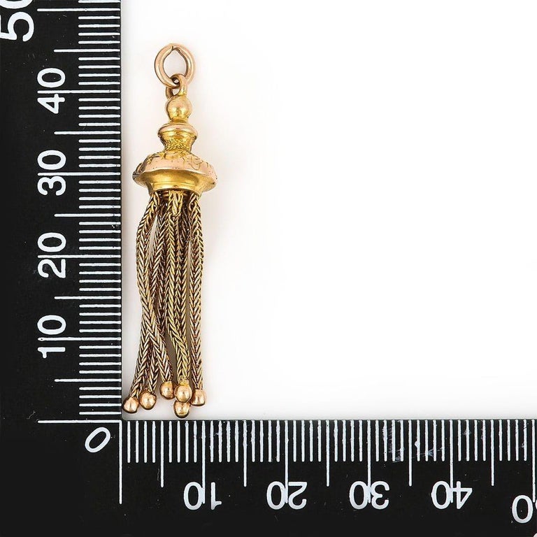 Victorian 9 Ct Yellow Gold Tassel Pendant Fob, Circa 1900 For Sale at ...
