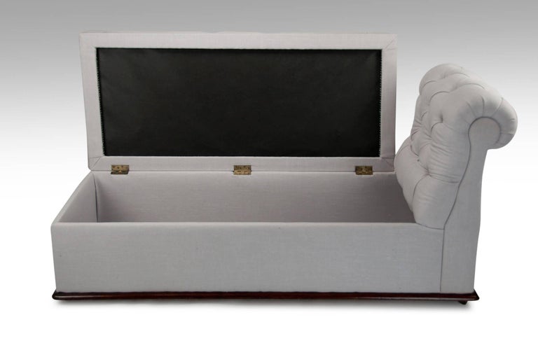 Victorian Adjustable Linen Daybed / Double Sided Ottoman at 1stDibs ...