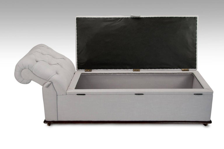 Victorian Adjustable Linen Daybed / Double Sided Ottoman at 1stDibs ...