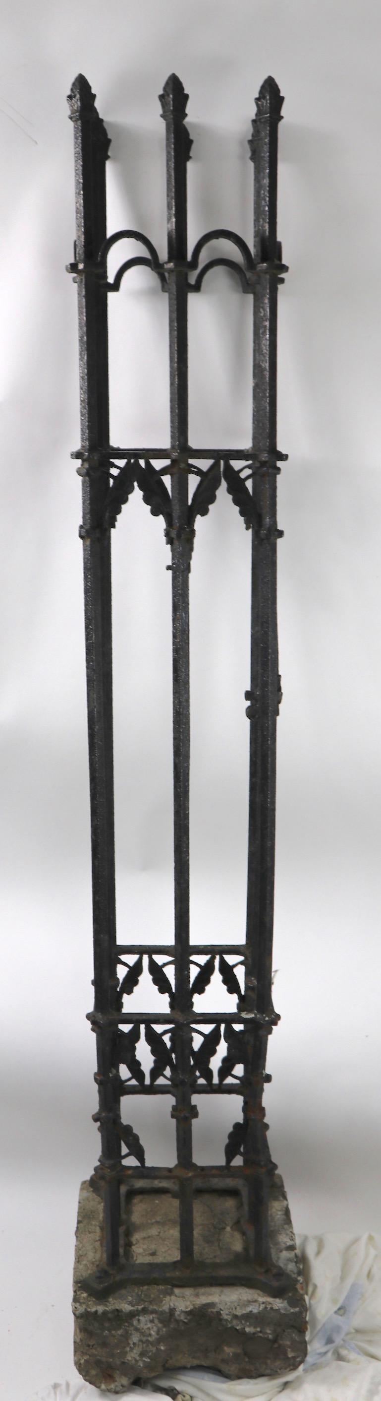 Victorian Aesthetic Movement Cast Iron Fence Post at 1stDibs