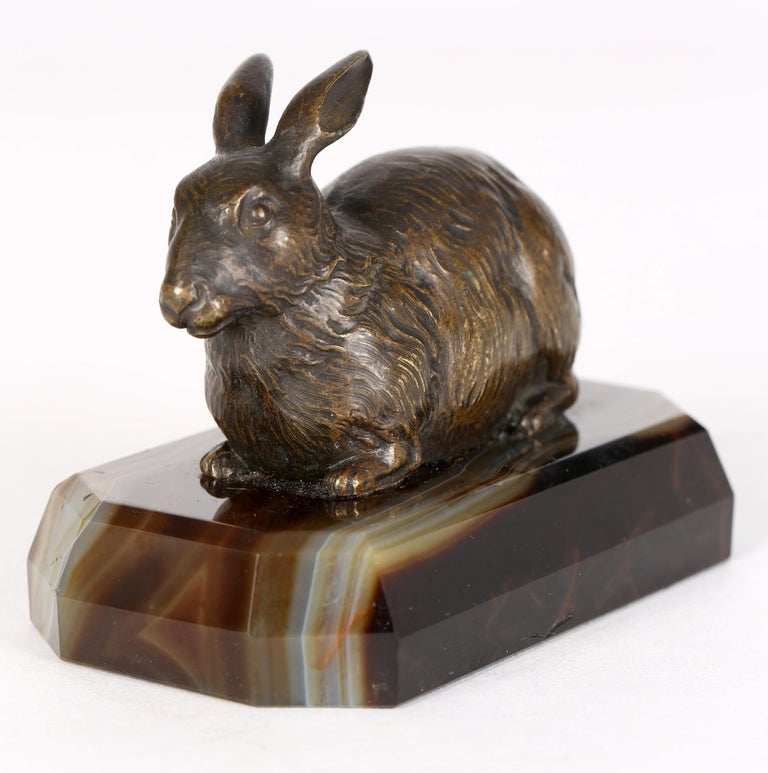 Victorian Agate Mounted Bronze Rabbit Sculptural Desk Weight at 1stDibs ...